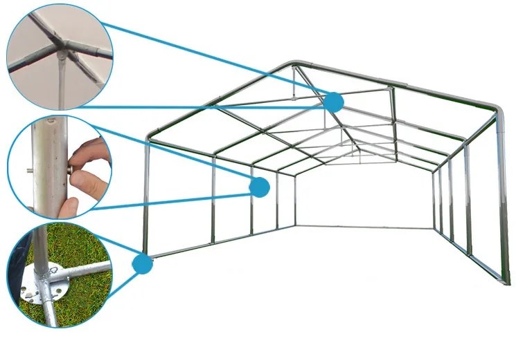 Zahradní párty stan 4x8m PROFI