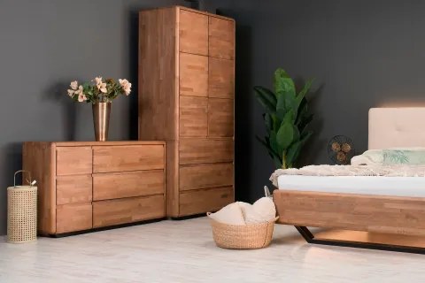Postel Florencia, čelo oblé čalouněné 180 Domestav F123 Materiál: Buk cink, Barevne provedení: Olej