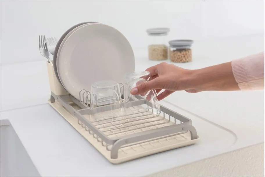 Béžový kovový odkapávač 46x20 cm – Brabantia