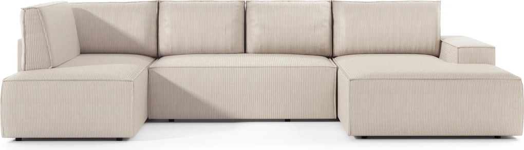 PCo Rohová sedací souprava FARO U2 (140), 349 cm Barva látky: Černá (Poso 135), Roh pohovky: Levý roh