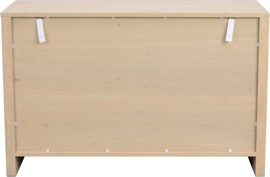 Komoda v dekoru dubu ve světle přírodní barvě 110x70x45 cm Melstone – Rowico