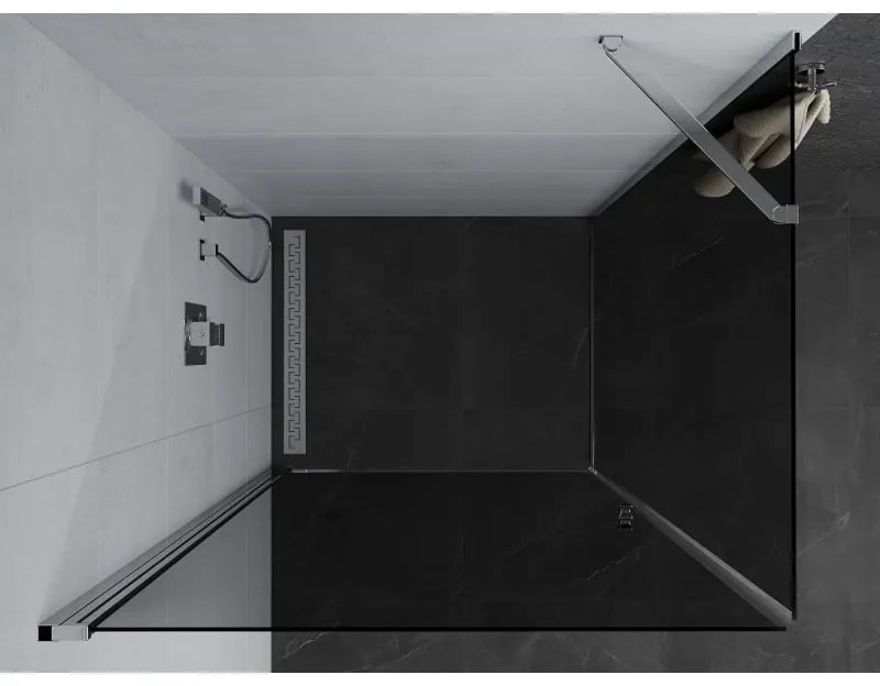 Mexen Pretoria sprchový kout 70x80cm, 6mm sklo, chromový profil-šedé sklo, 852-070-080-01-40