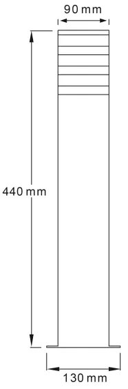 LED RGBW Stmívatelná venkovní lampa TEKSAS 1xE27/9W/230V 44 cm IP44 antracit