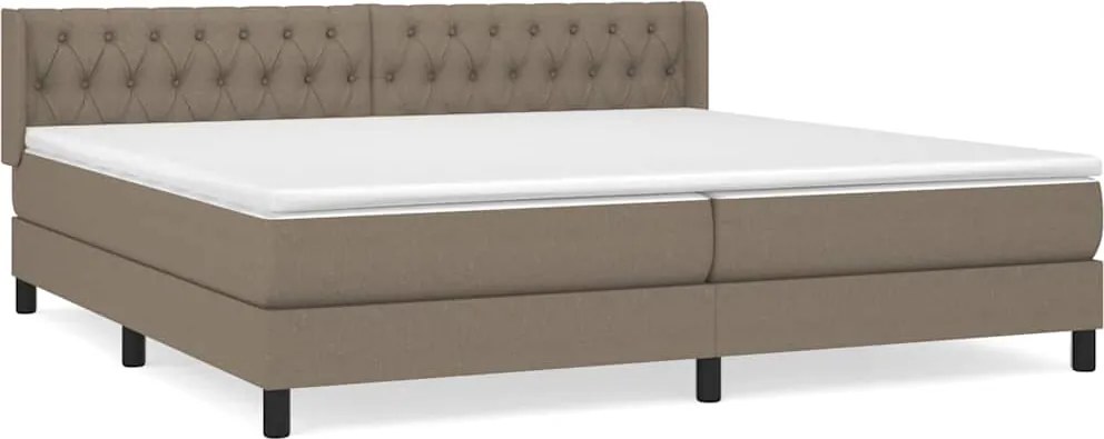 Box spring postel s matrací taupe 200x200 cm textil 3129981