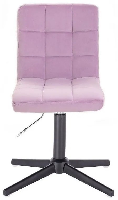 Židle TOLEDO VELUR na černém kříži - fialový vřes
