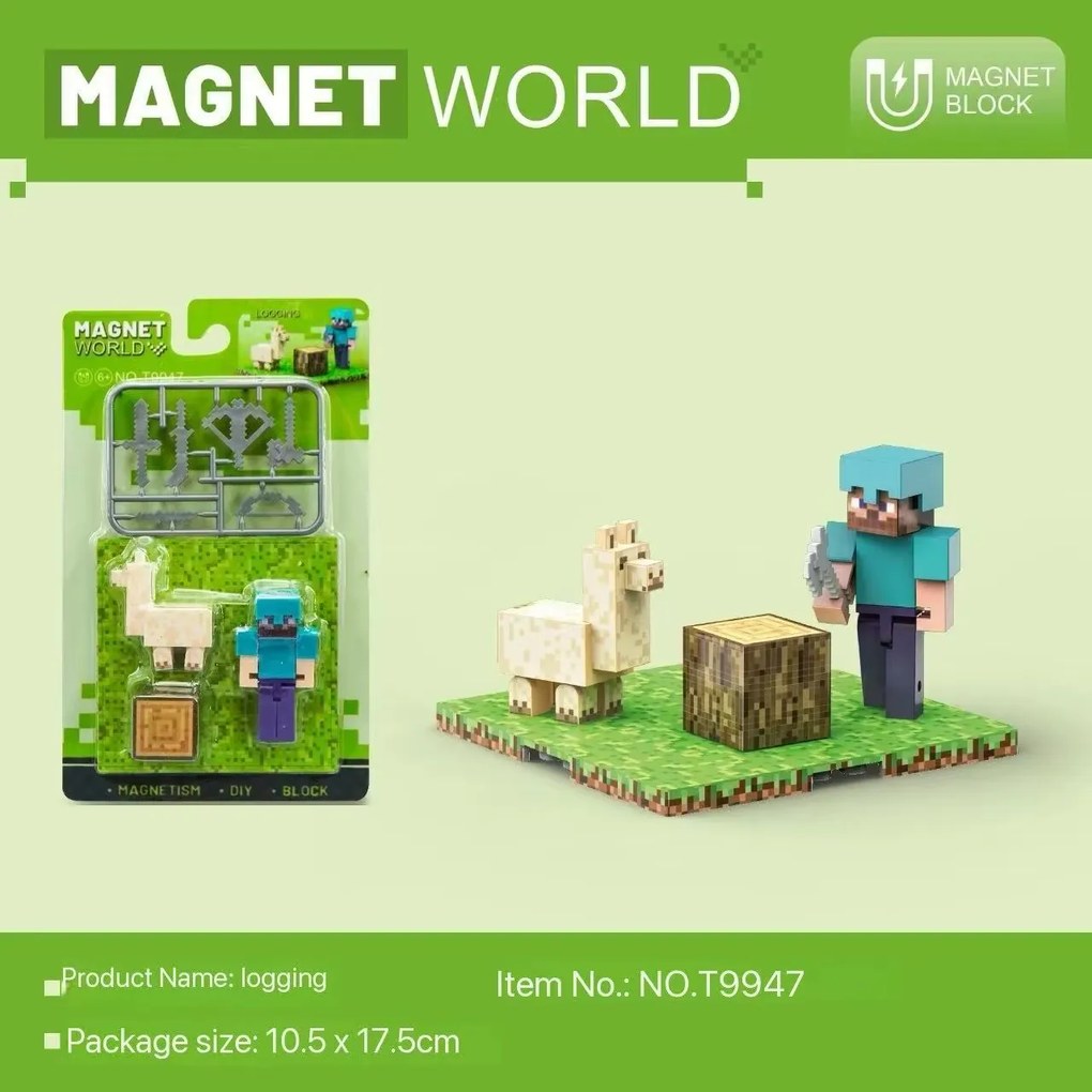 Minecraft akční figurky, doplněk pro magnetické stavebnice Varianta: T9947