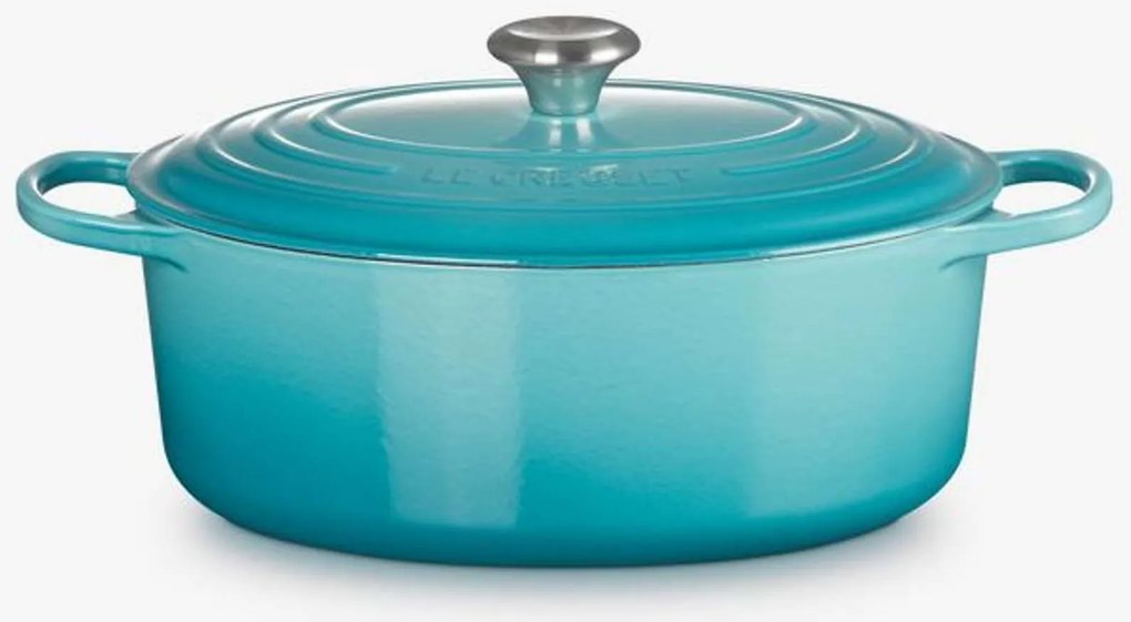 Le Creuset Signature - Pekáč oválný s poklicí, objem 6,3 l, caraibes 21178311702430