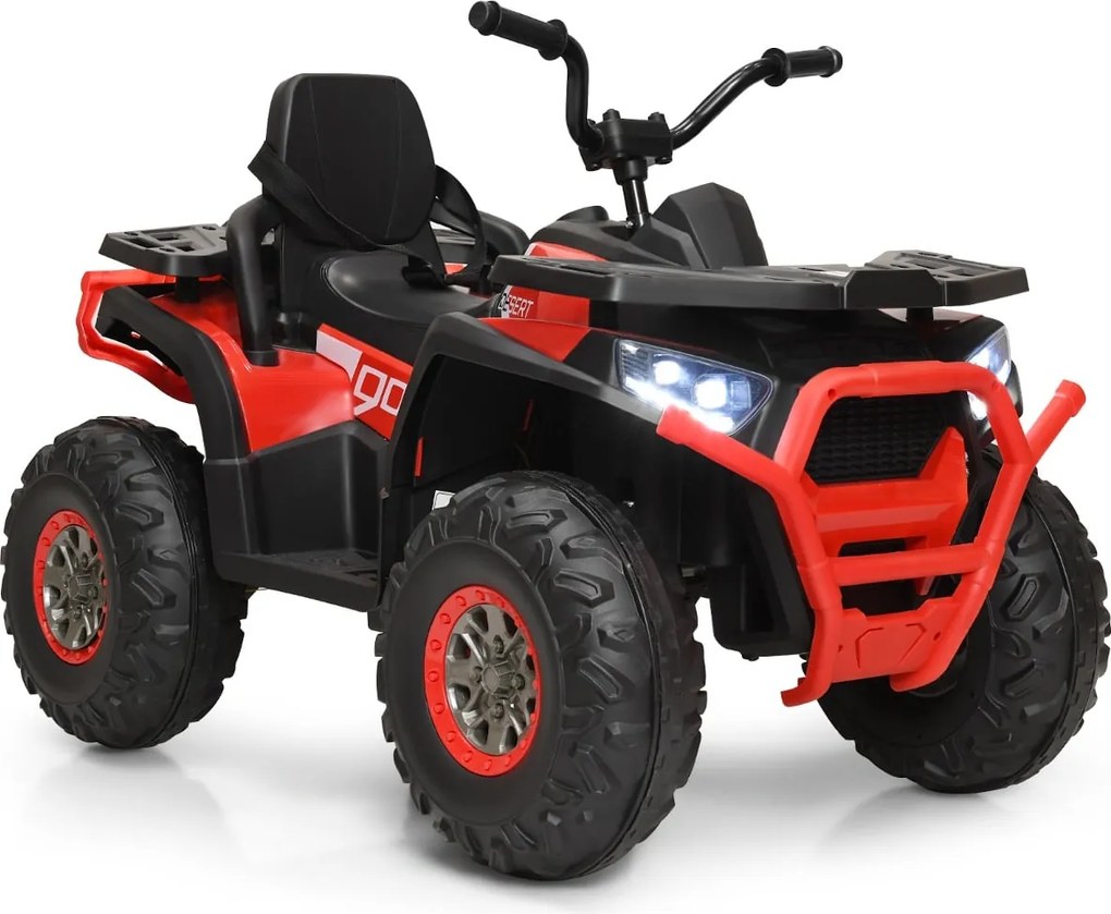 Costway 12 V elektrická dětská čtyřkolka se světlomety 4 kola dětské auto