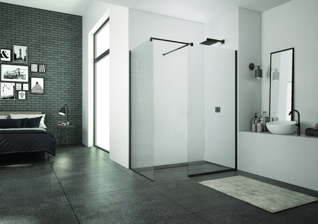 Ronal (Sanswiss) SanSwiss BlackLine Walk-In STR4P 120 cm, sklo 07