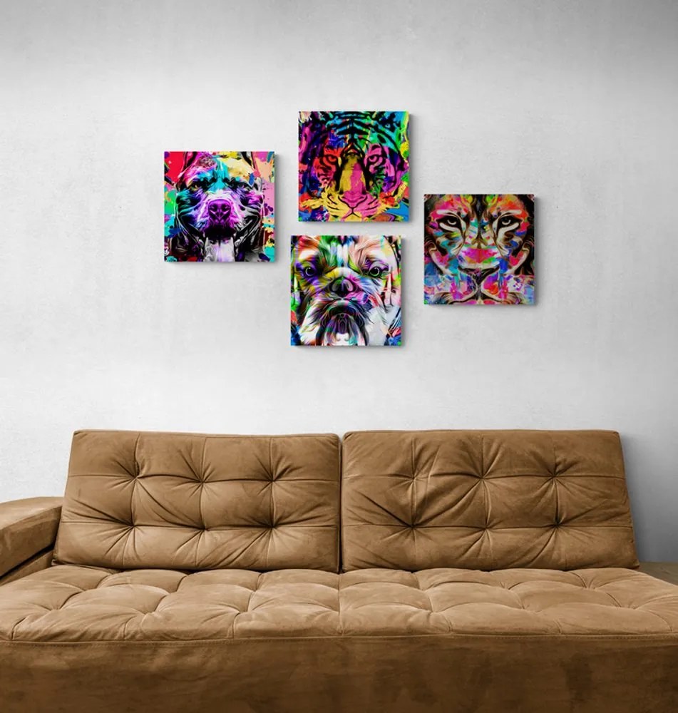 Set obrazů v zajímavém pop art stylu Varianta: 4x 40x40