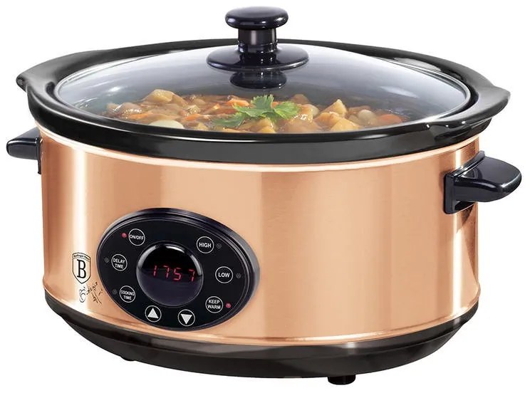 BERLINGERHAUS Pomalý hrnec s poklicí Slow Cooker 3,5 l Black Rose Collection BH-9383