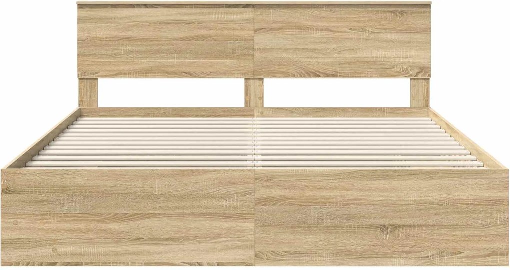Rám postele s čelo Sonoma dub 180 x 200 cm Kompozitní dřevo 3408825