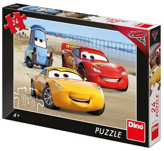 Dino Puzzle Cars/Auta na pláži 24 dílků 26 x 18 cm v krabici 27 x 19 x 3,5 cm