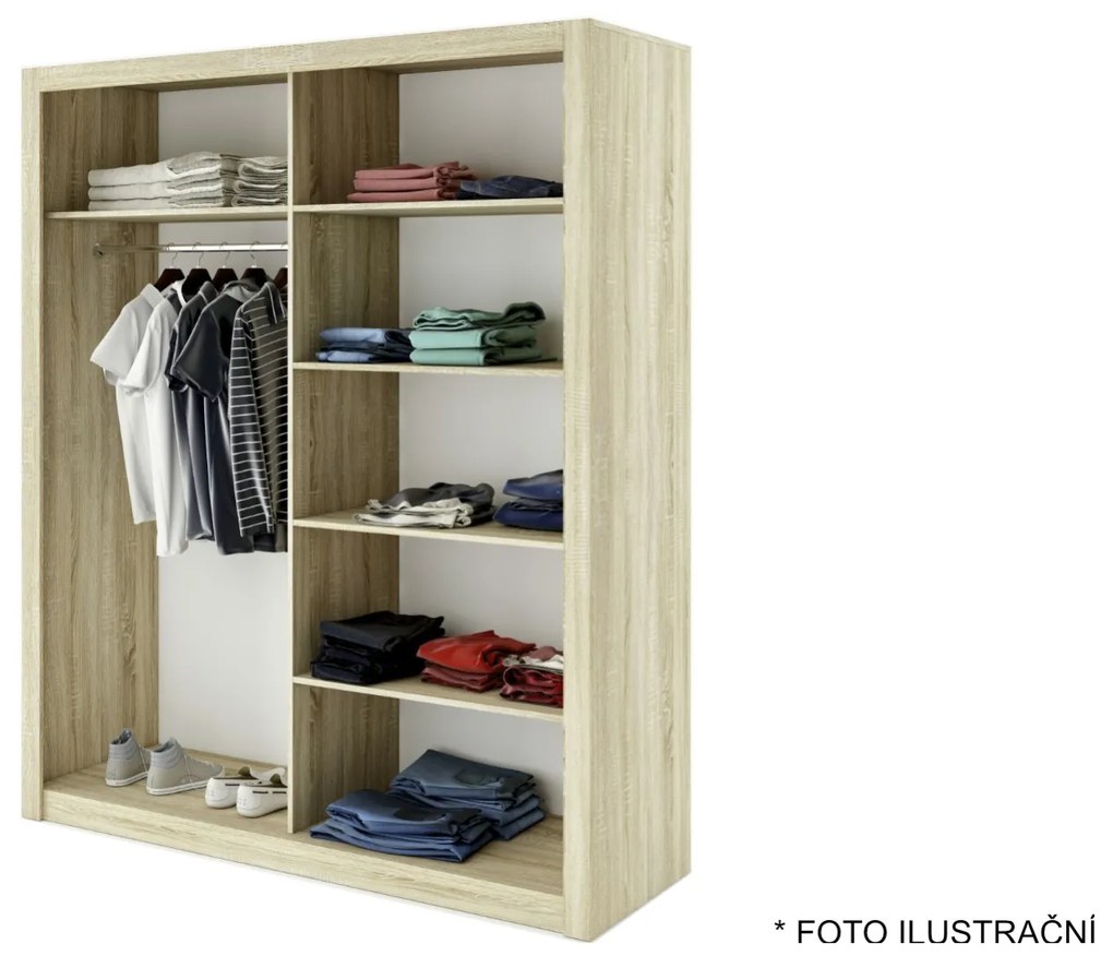 Sconto Šatní skříň IDEA dub san remo