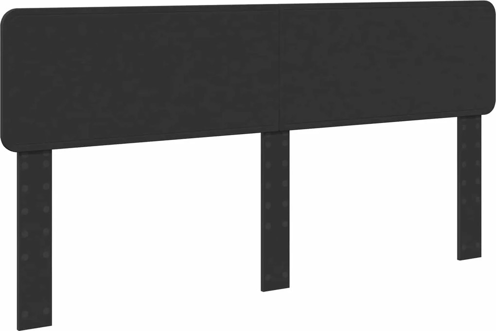 Rám postele s čelo Černá 200 x 200 cm Masivní borové dřevo 3412034
