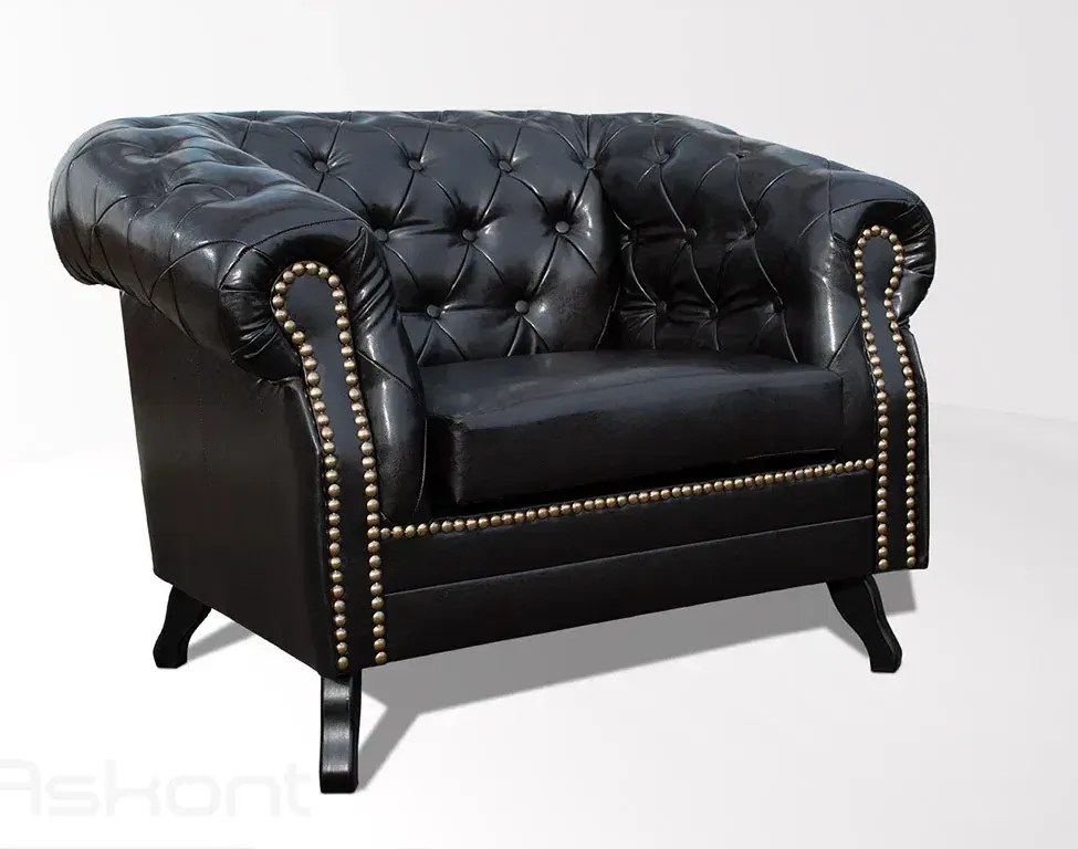 Askont Chesterfield Bristol: Křeslo 1M Antique Brown