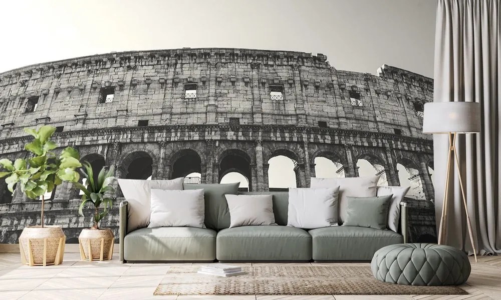 Samolepící fototapeta Koloseum v černobílém provedení - 375x250 cm