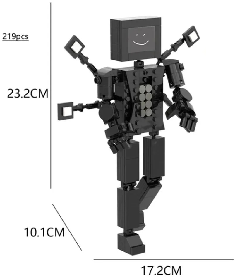 Skibidi Toilet figurky - stavebnice Varianta: 219 ks