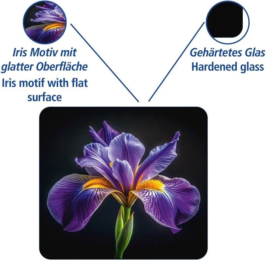 Kryt na zeď u sporáku z tvrzeného skla 50x56 cm Iris – Wenko