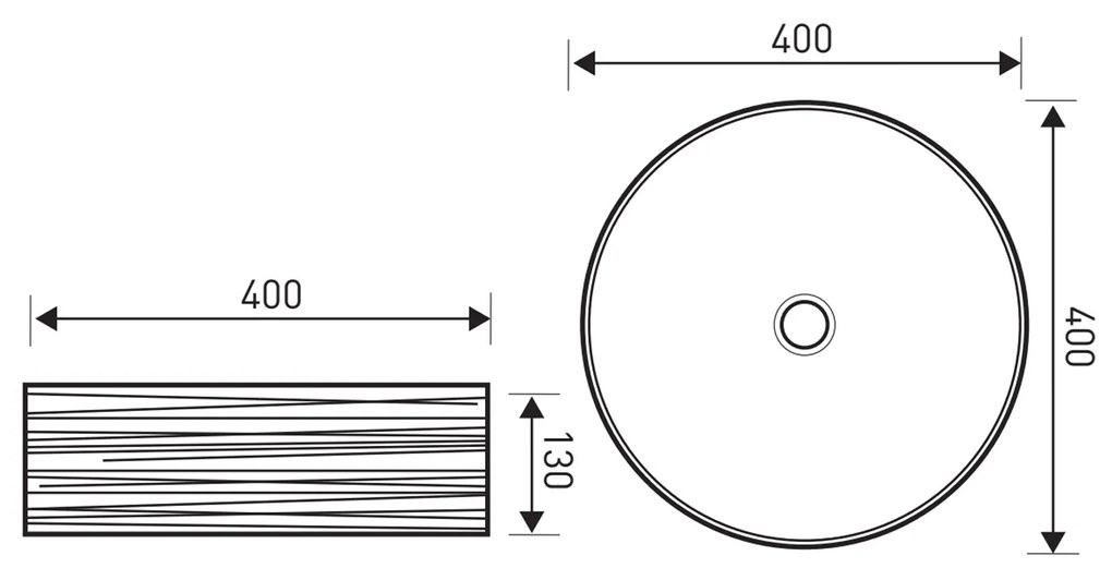 Novoterm Keramické umyvadlo na desku NV-KR-74