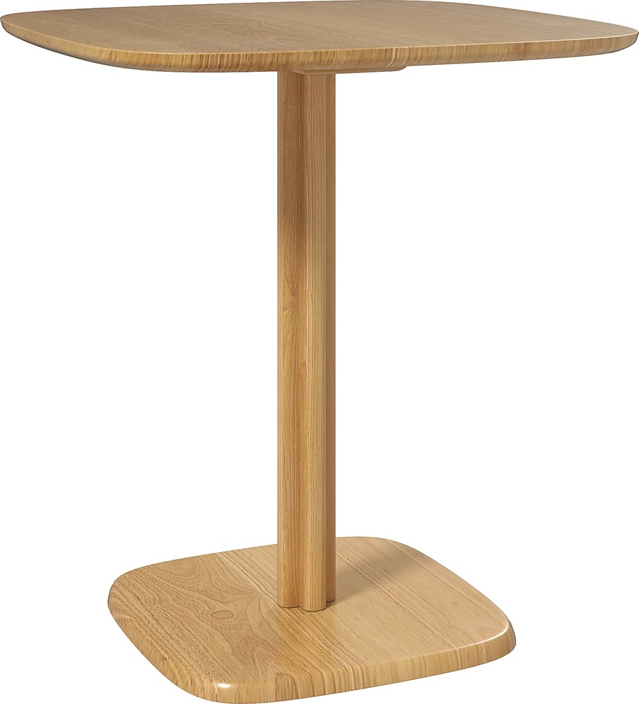 HOMCOM Jídelní stůl pro 4 osoby moderní styl, kuchyňský stůl s dřevěným povrchem, 70 x 70 cm, přírodní dřevo
