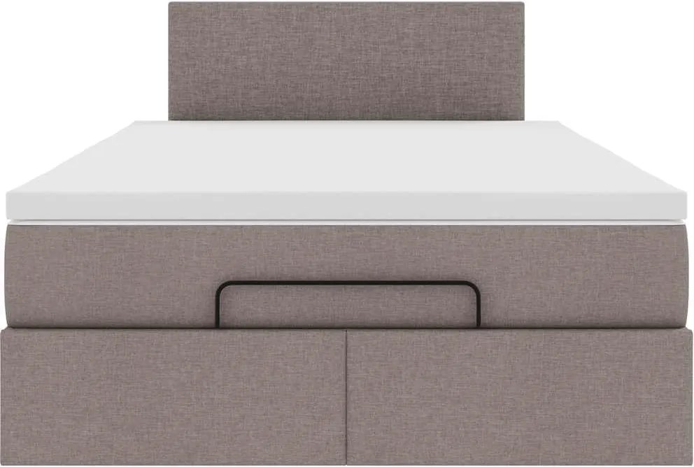 Osmanský rám postele s matrací taupe 120x200cm textil 3311370