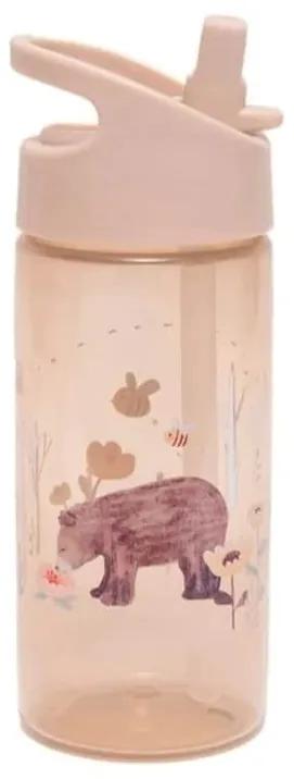 PETIT MONKEY Dětská lahev Humming Bear Linen 380 ml, béžová barva, plast