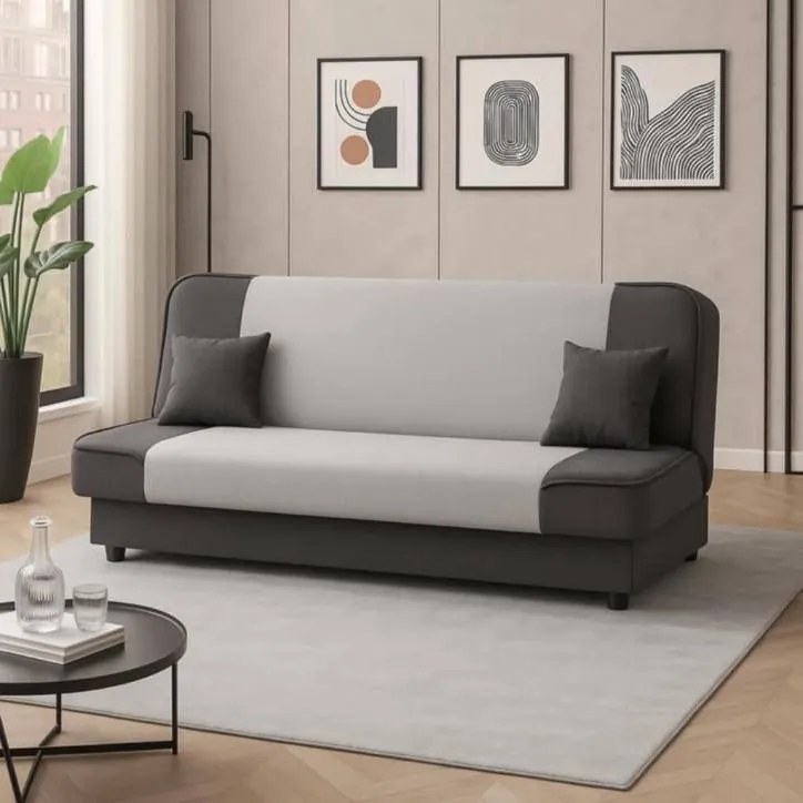 Pohovka RELAX, 195, 90 cm Barva látky: Světle šedá látka