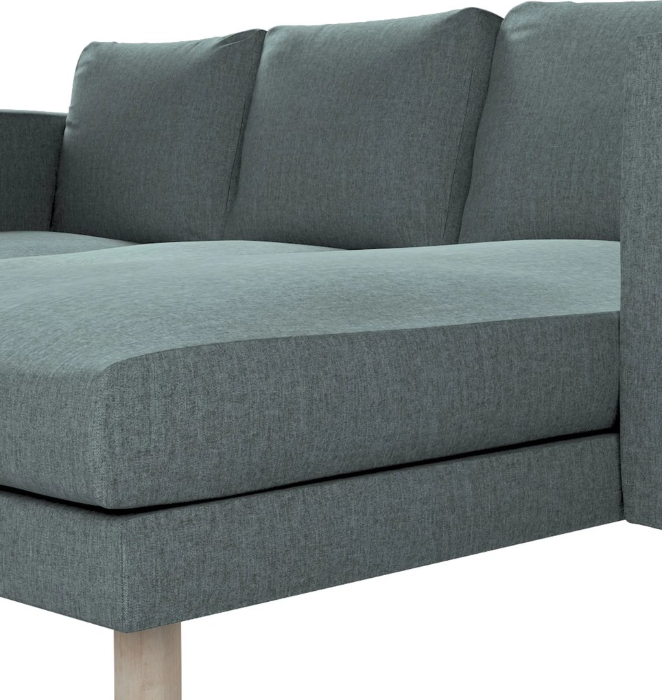 Potah na pohovku IKEA Norsborg 3-místná se šezlongem barva modrá látka pletený vzor