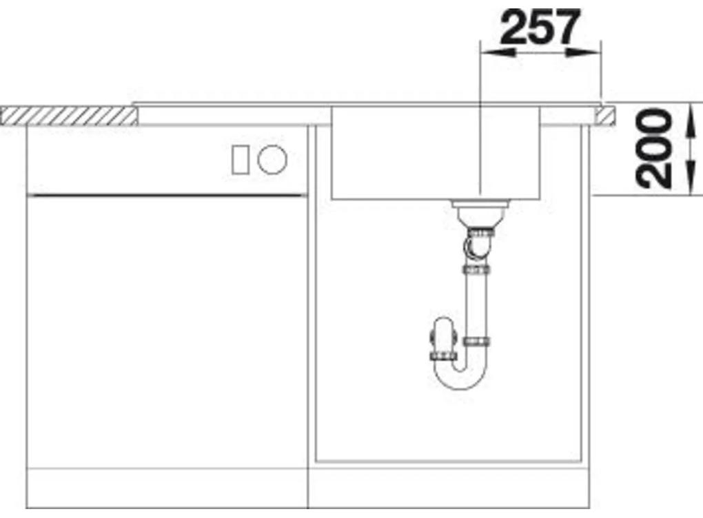 Granitový dřez Blanco FARON XL 6 S InFino káva oboustranný s excentrem