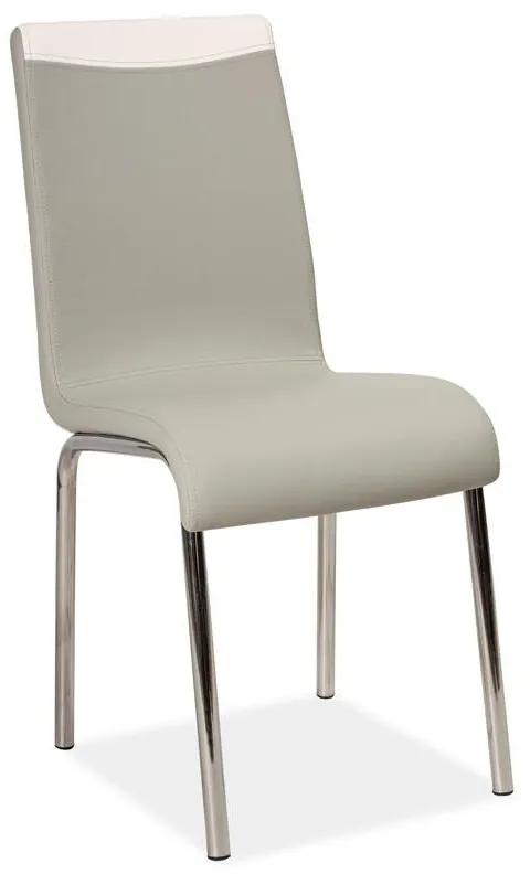 Casarredo Jídelní čalouněná židle H-161 šedá/bílá