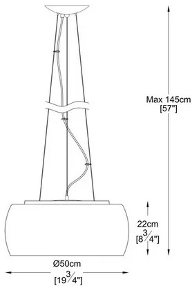 Zuma Line Závěsné svítidlo CRYSTAL ø 50 cm , v. max. 145 cm