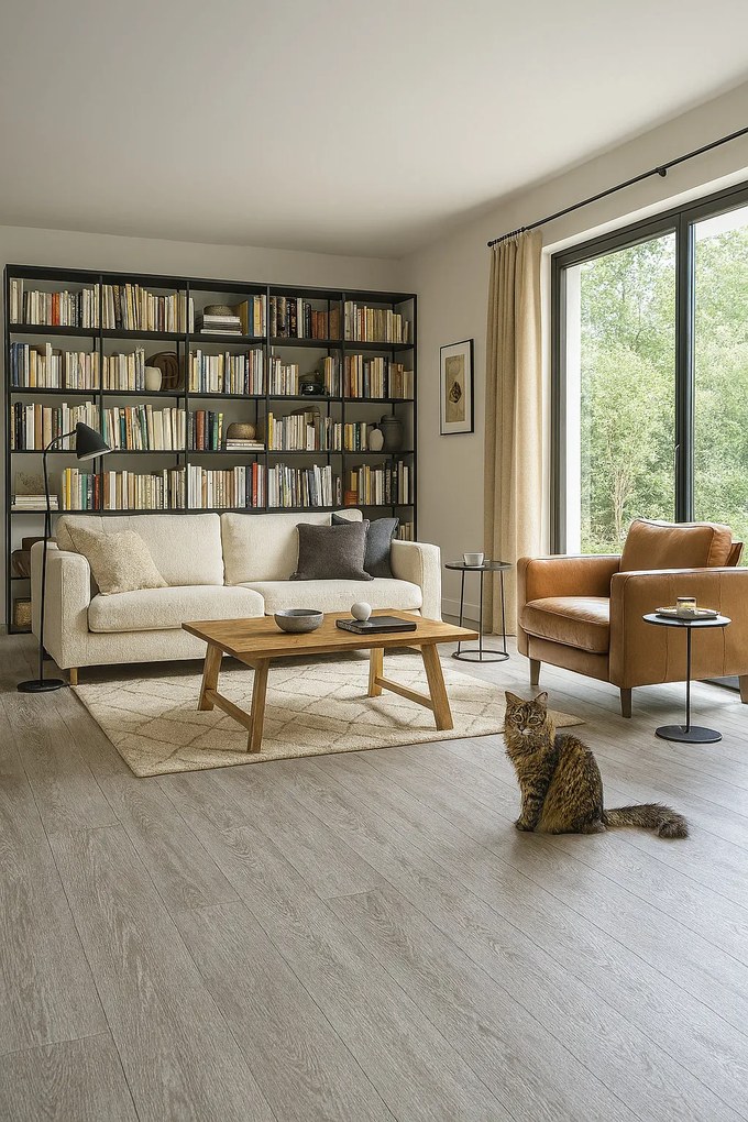 Beauflor, PVC podlaha - lino Ambient Havanna Oak 991M - dub, na míru, šíře 4m, šedá, bez podkladu, chodba / předsíň