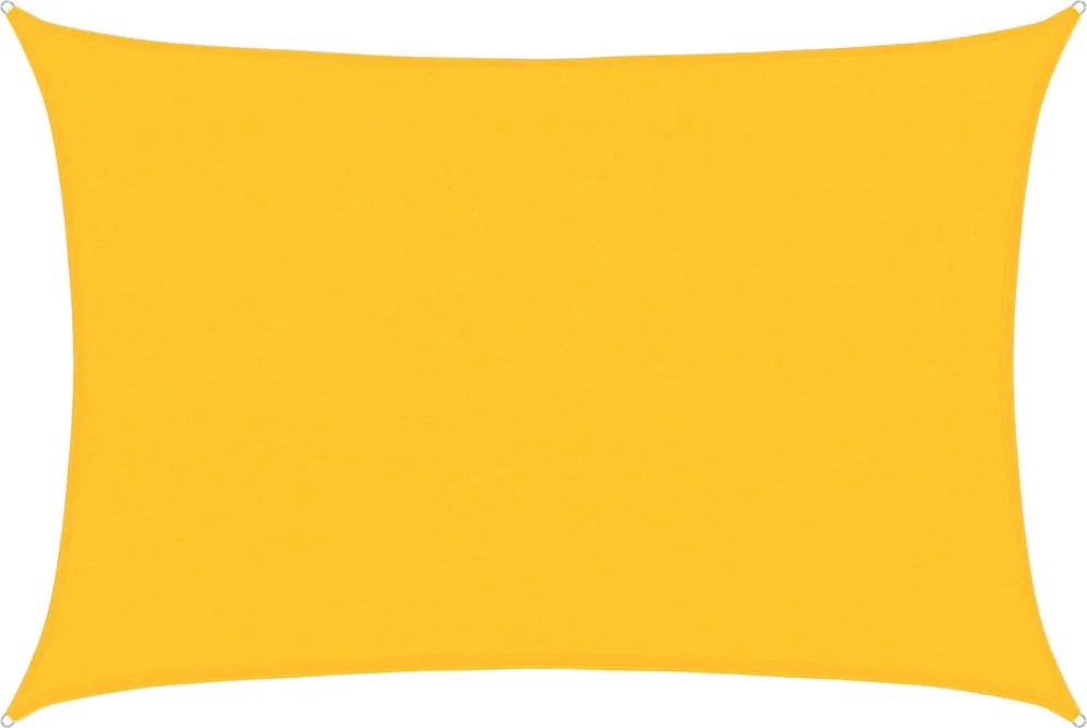 Plachta proti slunci 160 g/m² obdélník žlutá 4 x 6 m HDPE 311574