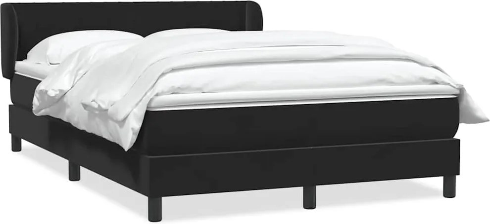 Box spring postel s matrací černá 160x210 cm samet 3317699