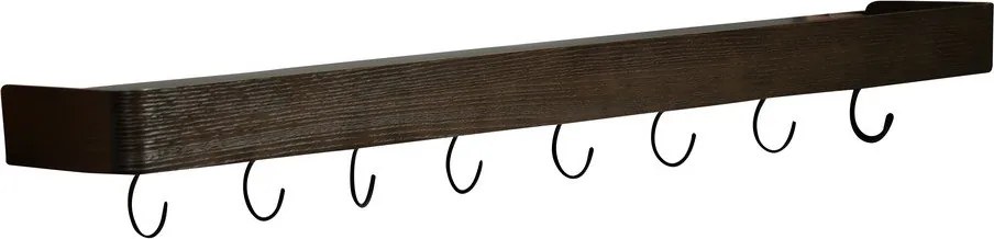 Nástěnný věšák v dekoru jasanu v tmavě přírodní barvě s poličkou 120 cm Protopia – DAN-FORM Denmark
