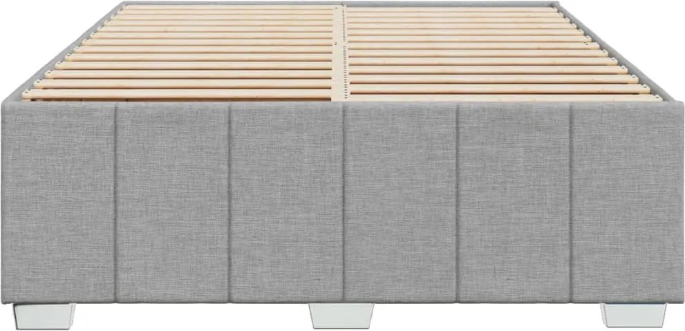 Rám postele bez matrace světle šedý 140 x 190 cm textil 3284832