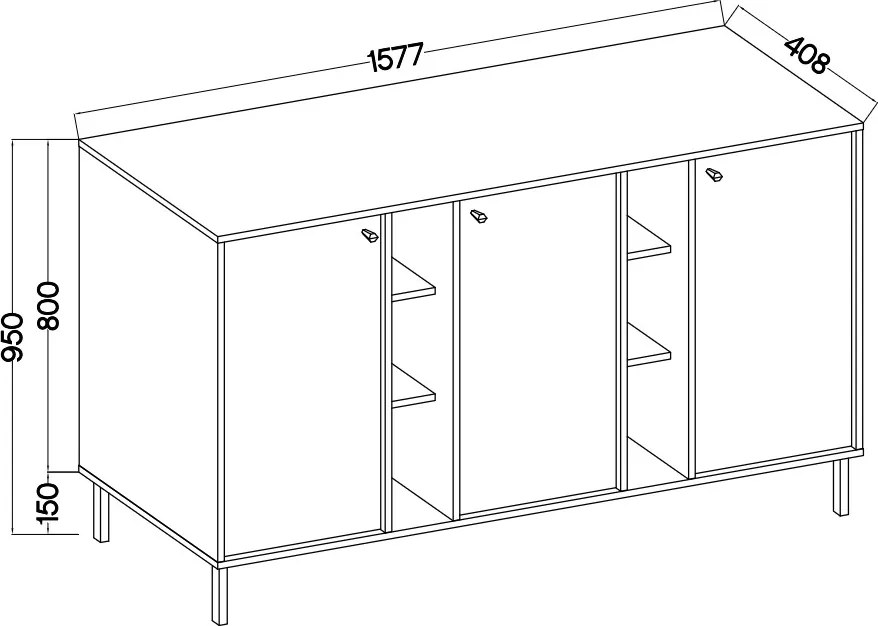 FALCO Komoda Tomila 823/2 Odstín: Béžová