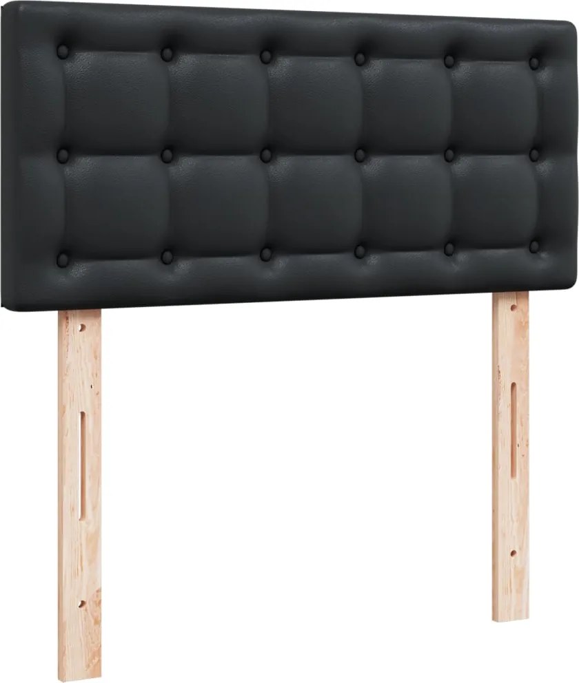 Box spring postel s matrací černá 80 x 200 cm umělá kůže 3286096