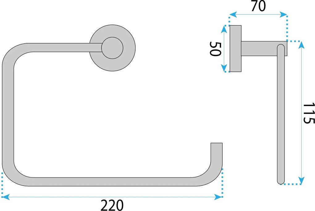 Rea Rea, Koupelnový věšák 5610 Leo Brush Gold, REA-88087