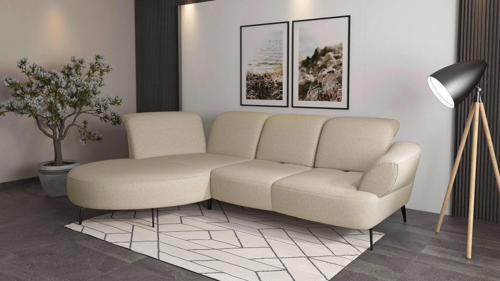 XXXLutz ROHOVÁ SEDAČKA, textil, krémová Sit & More - Sedací soupravy - 000144013218
