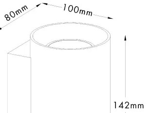Zuma Line 92696-N - Nástěnné svítidlo SANDY WL 2xGU10/50W/230V černá
