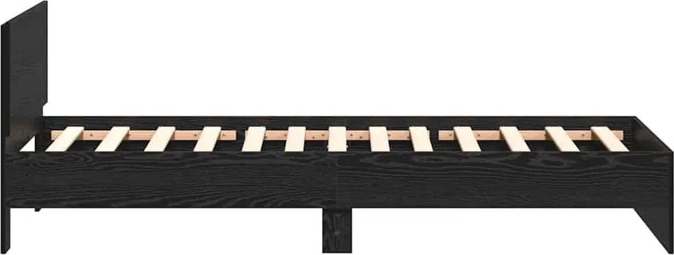 Rám postele s čelem s čelo Černý dub 203 x 104 x 70 cm 3376052