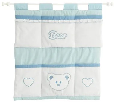 Kapsář na zeď Pali LOVING BEAR LIGHT BLUE