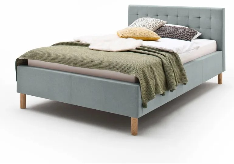 Modrošedá čalouněná jednolůžková postel 120x200 cm Malin – Meise Möbel