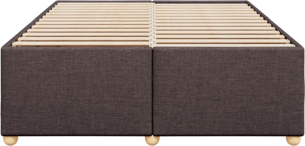 Rám postele bez matrace tmavě hnědý 140 x 190 cm textil 3284732
