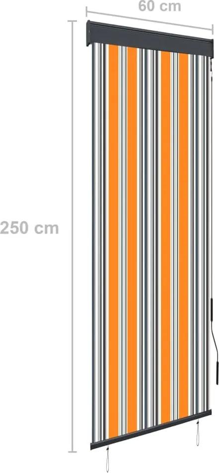 vidaXL Venkovní roleta 60 x 250 cm [145944] Barva: oranžová a hnědá