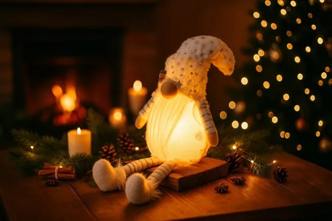 Vánoční LED skřítek 48 cm