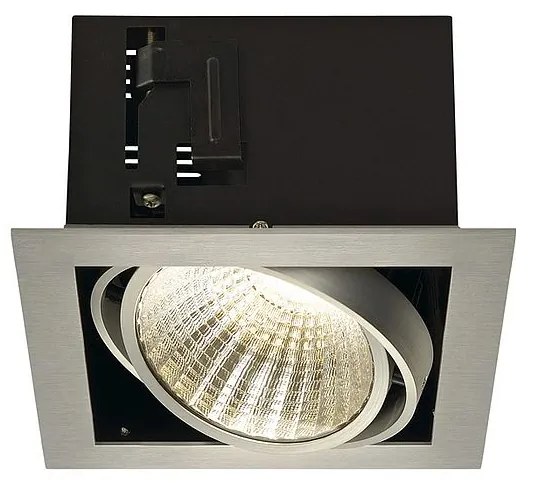 Zapuštěné světlo BIG WHITE SADA KADUX 1, vestavné svítidlo, jedna žárovka, LED, 3000K, xl, hranaté, kartáčovaný Al, 30°, 29 W, vč. ovladače, upín