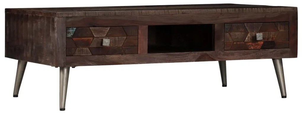 245918 vidaXL Konferenční stolek masivní recyklované dřevo 100 x 60 x 35 cm